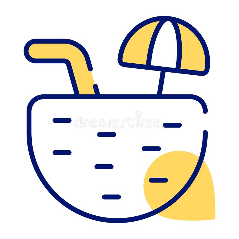 Coconut Water Vector, Well Design Icon of Summer Drink Stock Vector ...