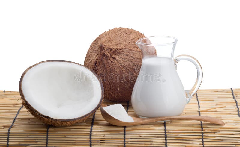 Coconuts and coconut milk stock photo. Image of cross - 42301726