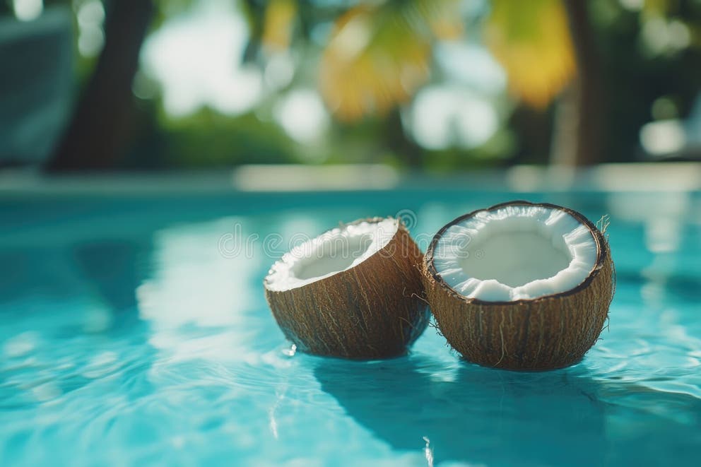 Coconuts by Pool stock photo. Image of vacation, coconut - 381398136