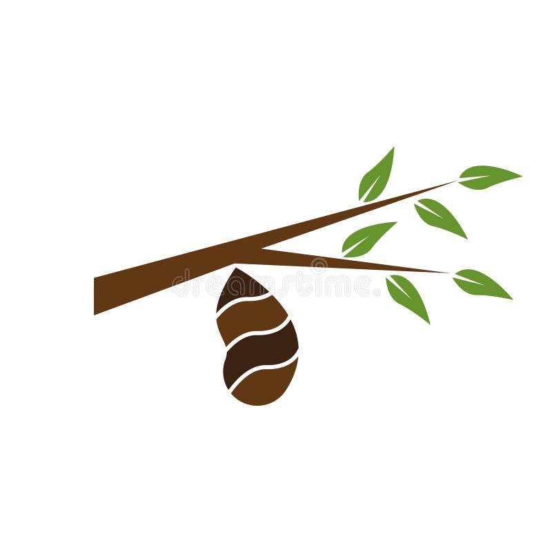 Cocoon Icon and Symbol Template Illustration Stock Illustration ...