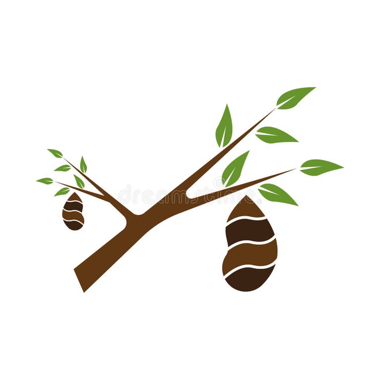 Cocoon Icon and Symbol Template Illustration Stock Illustration ...