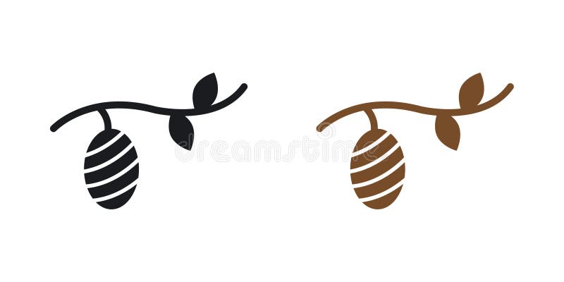 Cocoon icon vector stock vector. Illustration of concept - 348157956