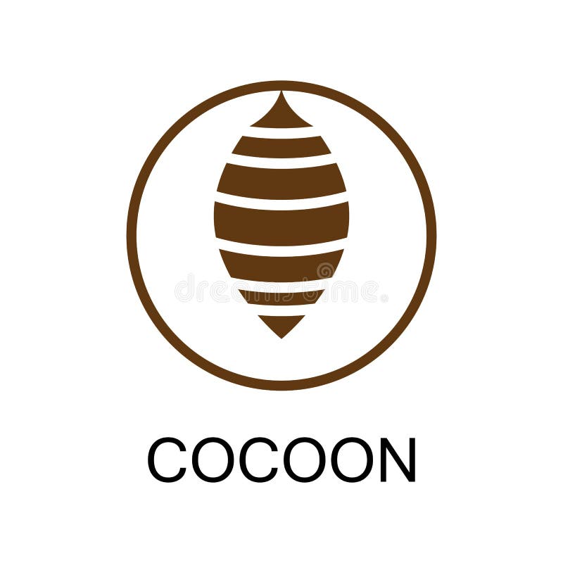 Cocoon Illustration Logo Vector Design Stock Vector - Illustration of ...