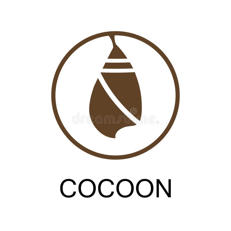 Cocoon Illustration Logo Vector Design Stock Vector - Illustration of ...