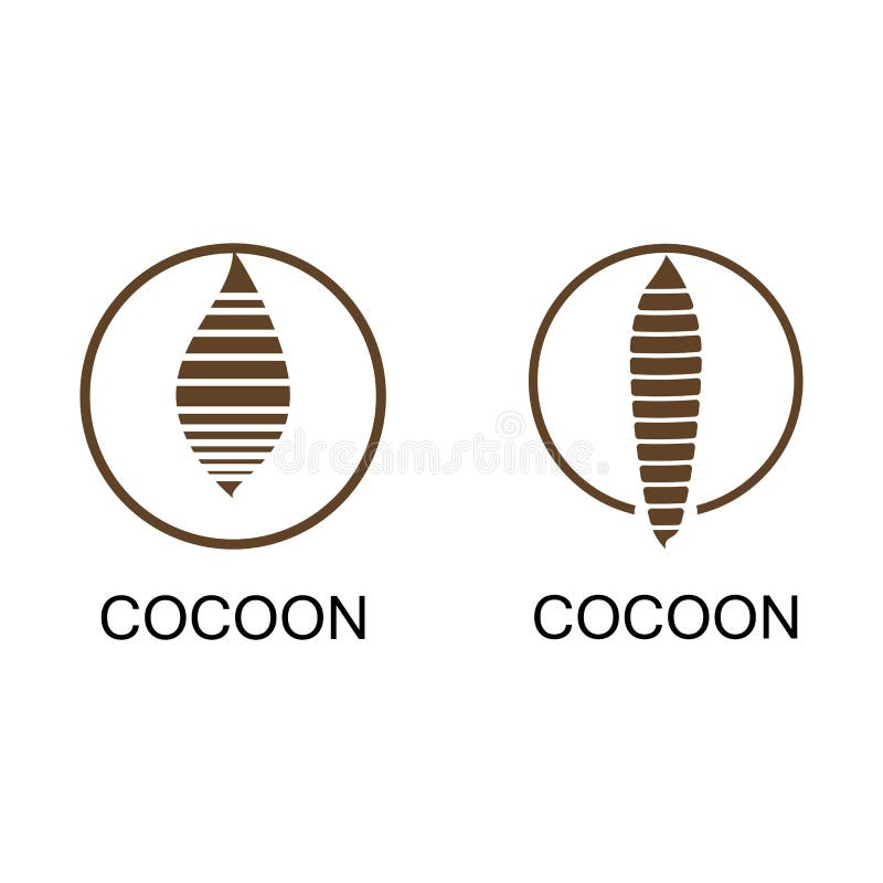 Cocoon Illustration Logo Vector Design Stock Vector - Illustration of ...