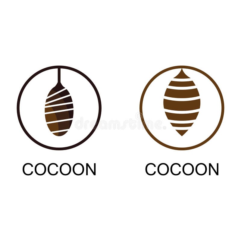 Cocoon Illustration Logo Vector Design Stock Vector - Illustration of ...