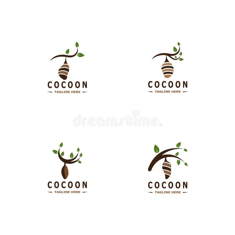 Cocoon Logo Vector Illustration Design Template Stock Illustration ...