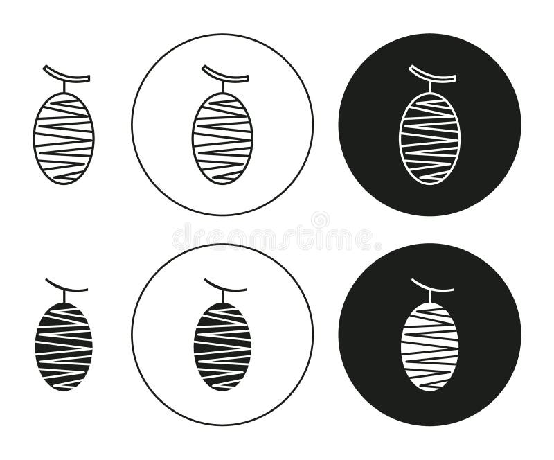 Cocoon Simple Vector Symbol Icon. Cocoon Set in a Editable Stroke Stock ...