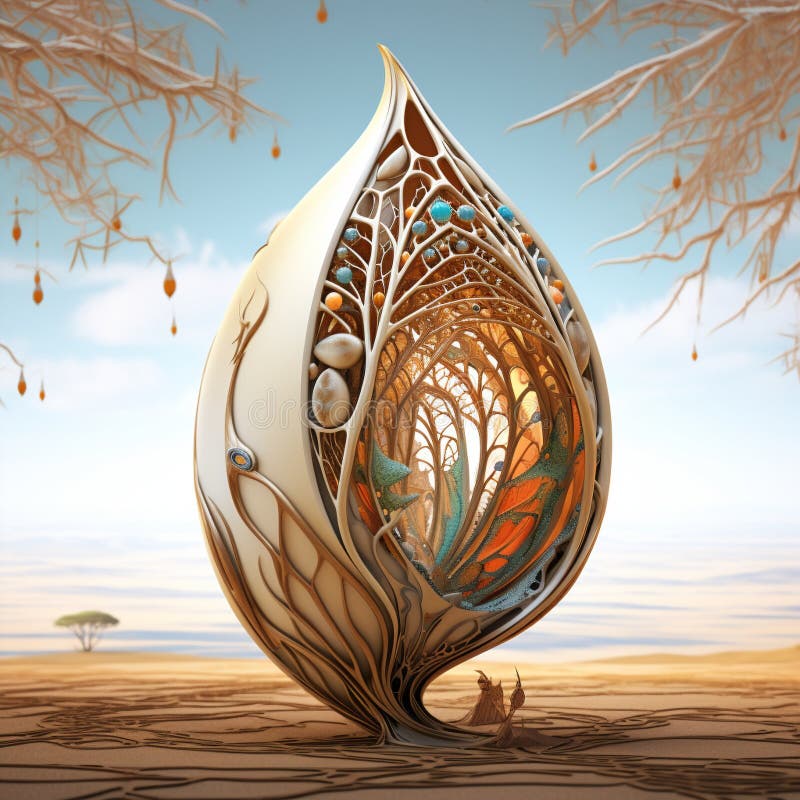 Cocooned Promise: Embracing Growth Stock Illustration - Illustration of ...