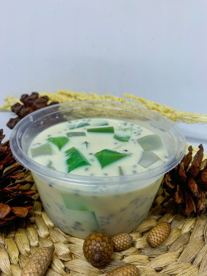 Cocopandan pudding dessert stock photo. Image of pudding - 271119992