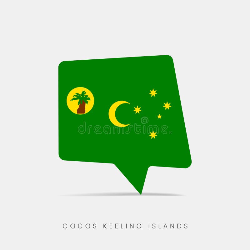Cocos Keeling Islands Flag Bubble Chat Icon Stock Vector - Illustration ...