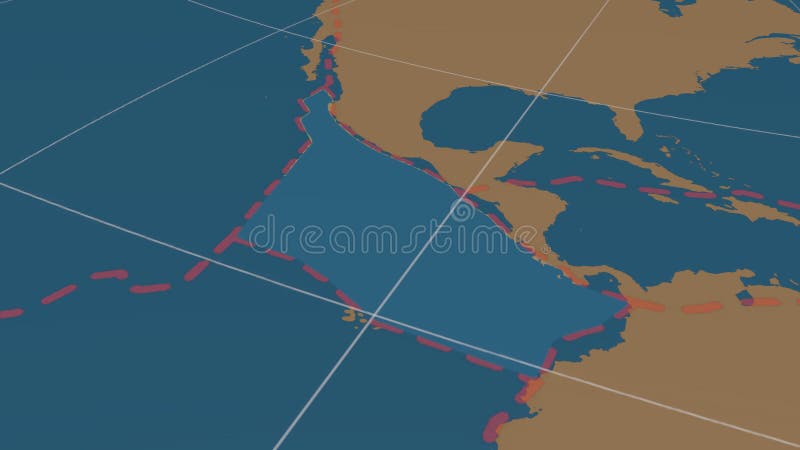 Cocos Plate Enlarged and Outlined - Solid Stock Illustration ...