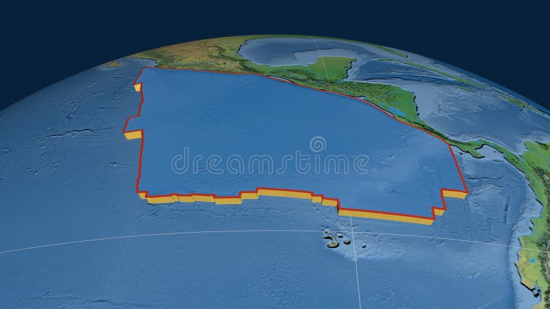 Cocos Plate Extruded - Natural Earth Stock Illustration - Illustration ...