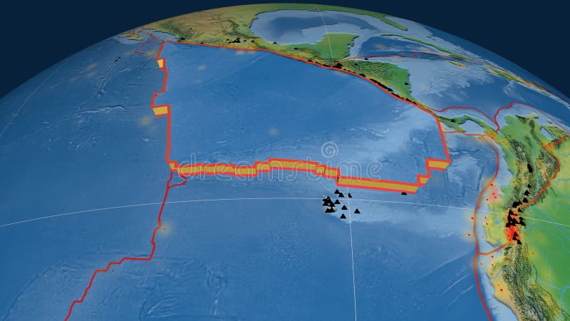 Cocos Plate Extruded - Natural Earth Stock Illustration - Illustration ...