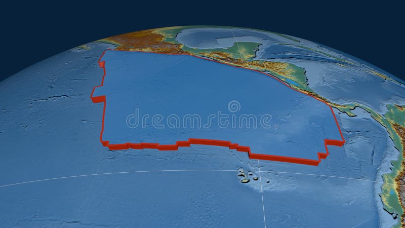 Cocos Plate Extruded - Relief Stock Illustration - Illustration of core ...