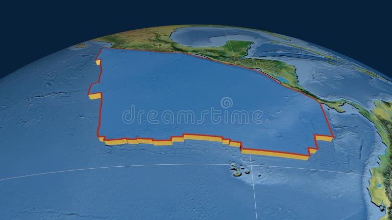 Cocos Plate Enlarged and Outlined - Physical Stock Illustration ...