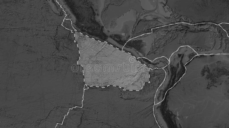 Cocos Plate Highlighted. Patterson Cylindrical. Grayscale Stock ...