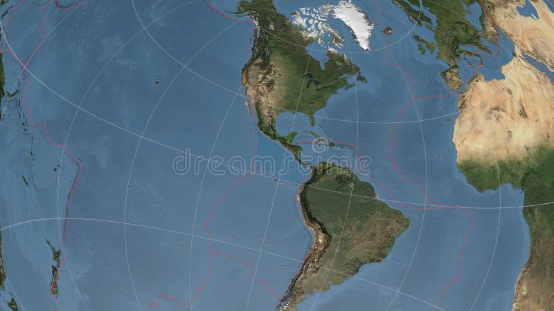 Cocos Plate Overview - Satellite Stock Illustration - Illustration of ...