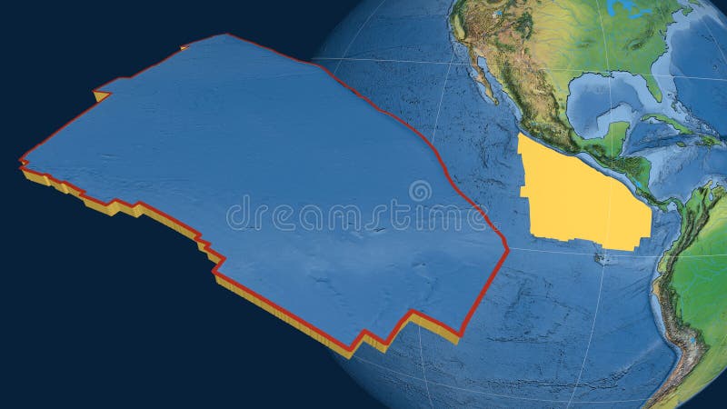 Cocos Plate Presented - Natural Earth Stock Illustration - Illustration ...