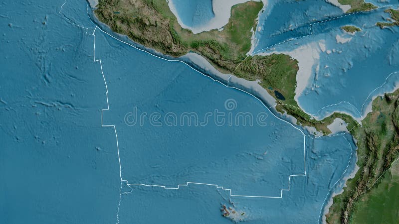 Cocos Tectonic Plate - Raster. Relief Stock Illustration - Illustration ...