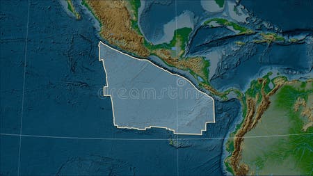 Cocos Tectonic Plate. Physical Map Stock Illustration - Illustration of ...