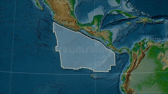 Cocos Tectonic Plate. Physical Map Stock Illustration - Illustration of ...
