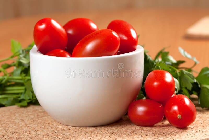 Coctail tomatoes stock image. Image of delicious, parsley - 34009707