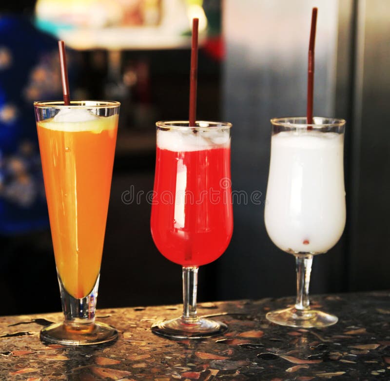 Coctails. stock image. Image of table, freshening, multi - 15017911