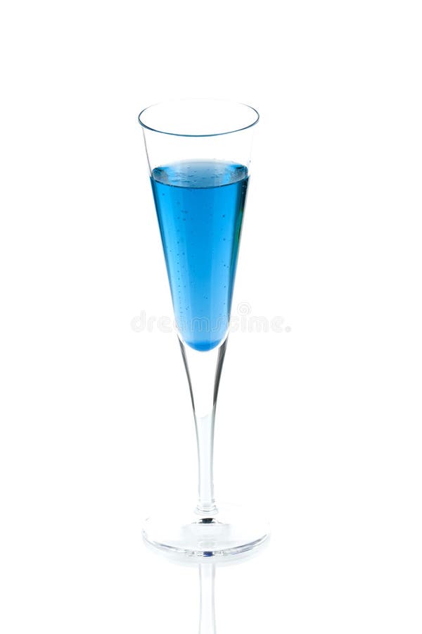 Coctel Azul Del Alcohol De Champán Imagen de archivo - Imagen de ...