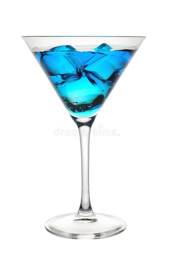 Coctel Tropical Azul En Vidrio Imagen de archivo - Imagen de coctel ...