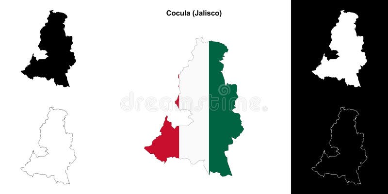 Cocula outline map stock vector. Illustration of outline - 379878770