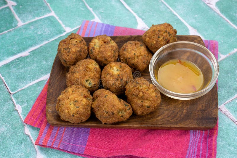 Accras on a plate stock image. Image of fish, food, accra - 225187207