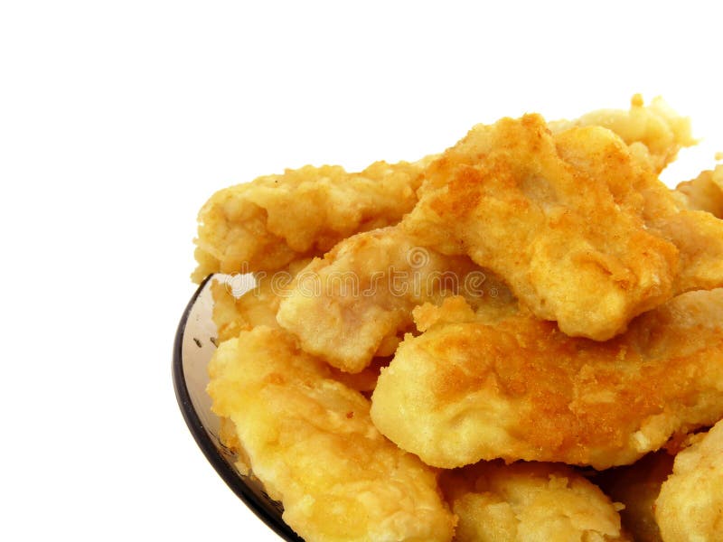 Cod in batter isolated stock image. Image of isolate - 17361325