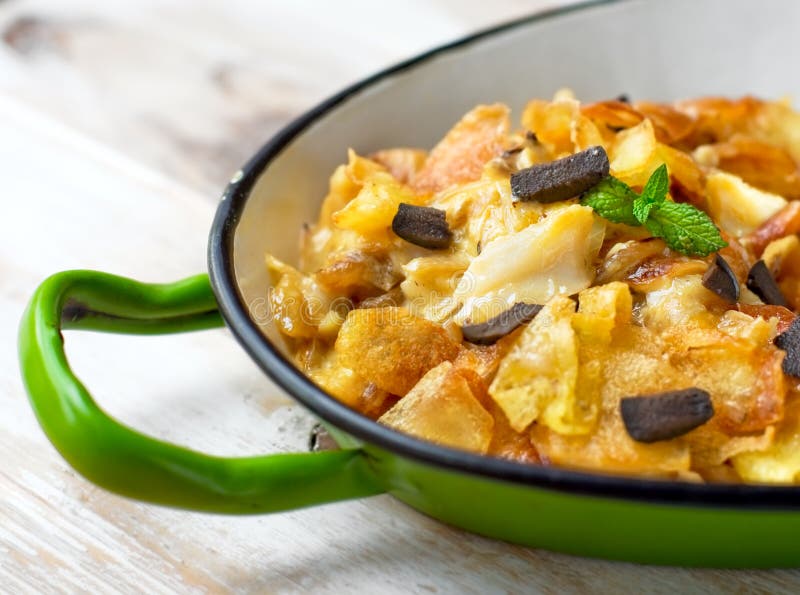 Cod Bras Style (Bacalhau a Bras) Stock Image - Image of codfish ...