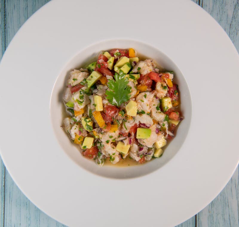 Cod Ceviche Recipe, Bread in Oil and Garlic. Stock Photo - Image of ...