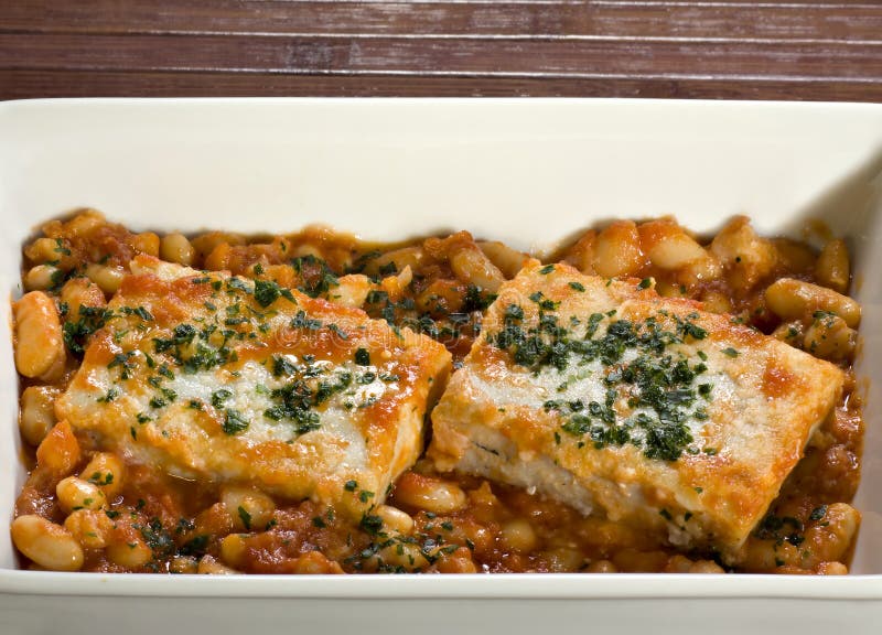 Cod cooked with beans stock image. Image of healthy, italian - 22753949