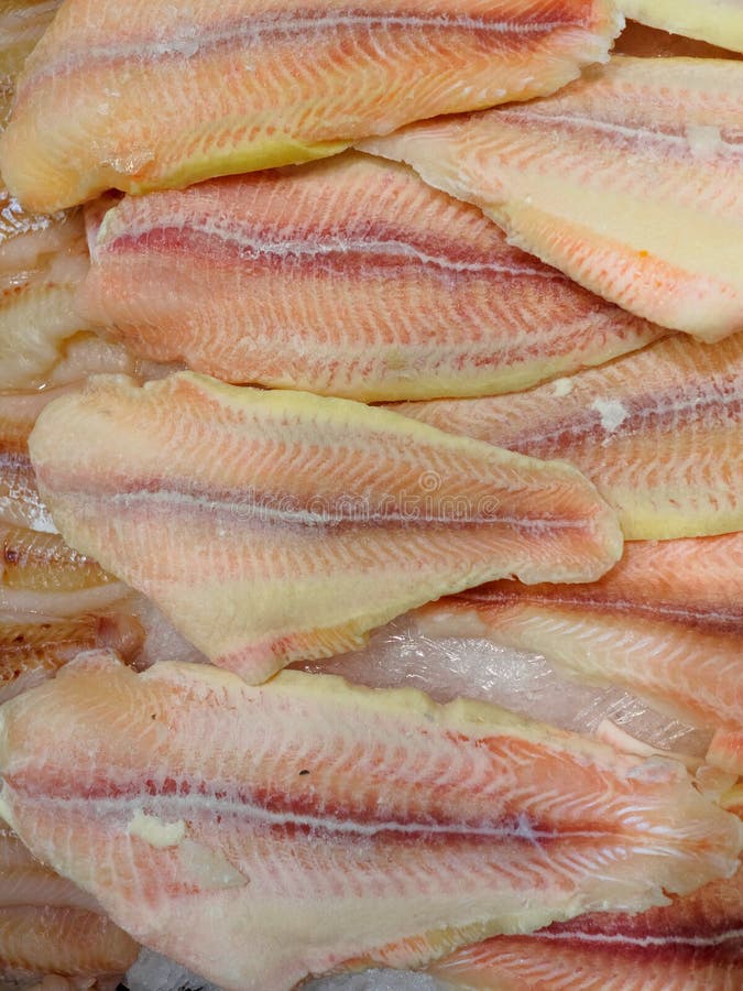 Cod Fillet Counter Background Texture Beautiful Fish Stock Photos ...