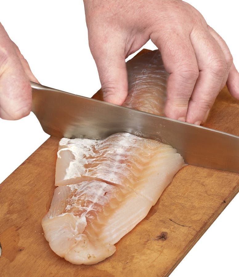 Cod Fillet on the Cutting Board Stock Image - Image of board, tasty ...
