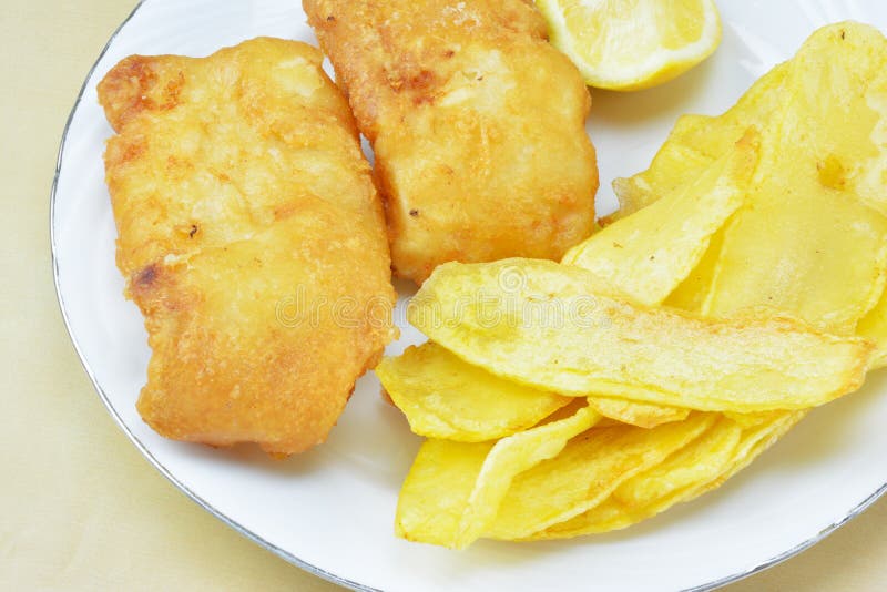 Cod fish and chips stock image. Image of dish, codfish - 174567365