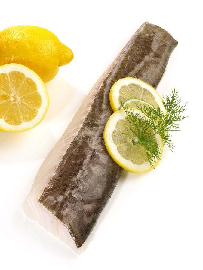 Cod Fish Loin on white stock image. Image of animal - 146826961