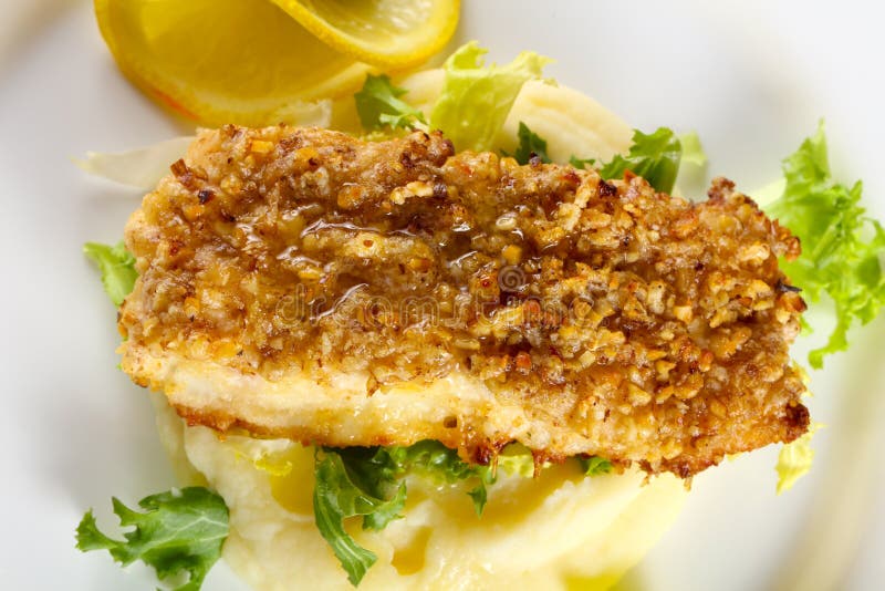Cod Fish with Mashed Potato Stock Photo - Image of potato, delicious ...