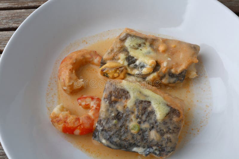 Cod Fish Receipt Ready To Eat Stock Photo - Image of tasty, noodle ...