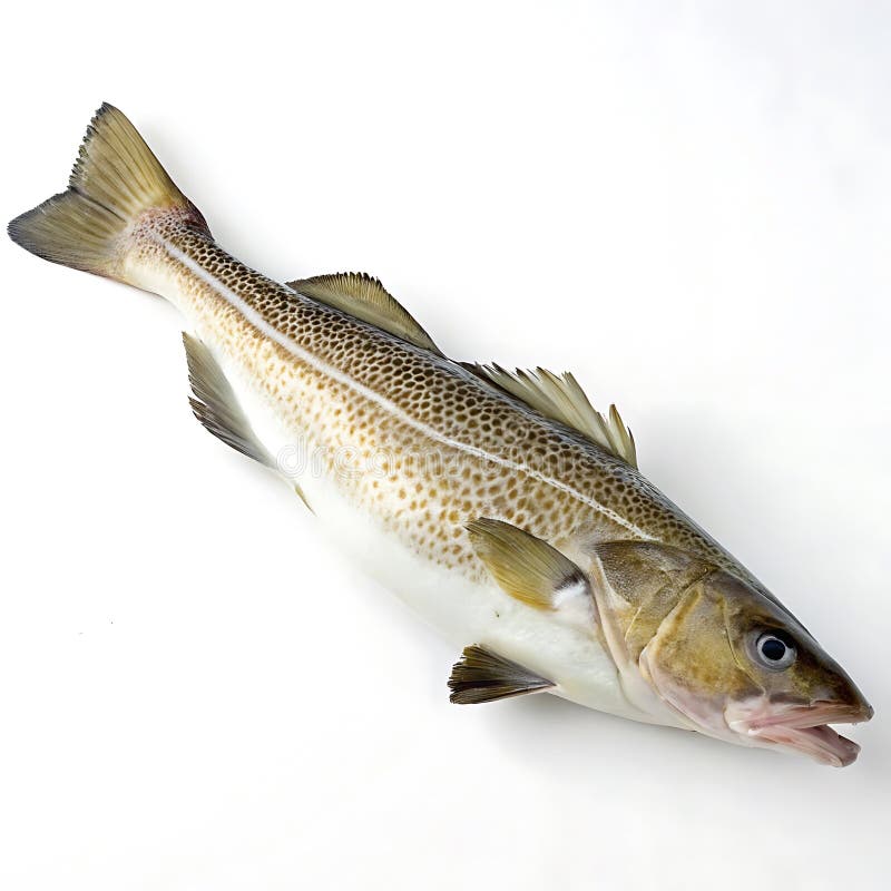 Cod Fish in Transparent Background.Freshly Caught Cod Fish Isolated on ...