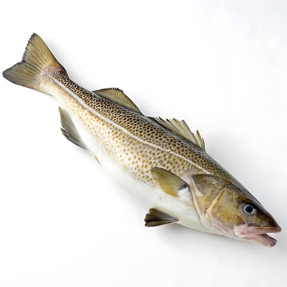 Cod Fish in Transparent Background.Freshly Caught Cod Fish Isolated on ...