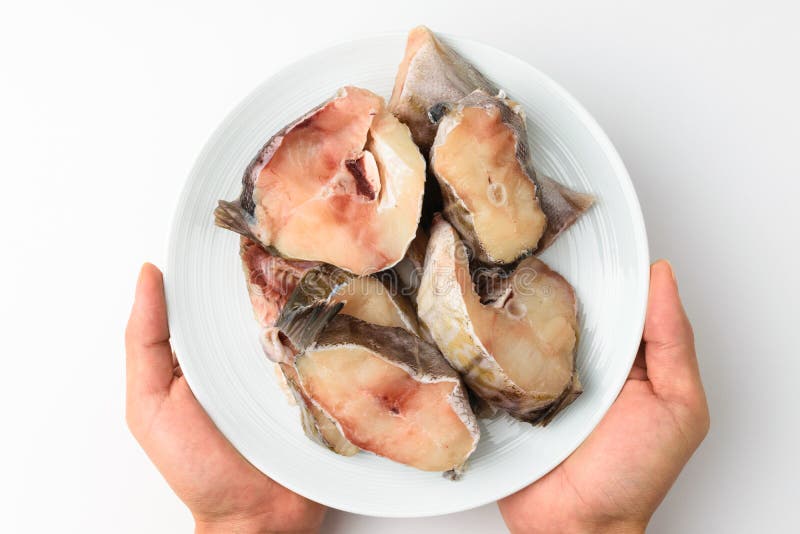 Cod Fish on a White Background Stock Image - Image of closeup ...