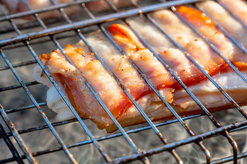 Cod fish wrapped in bacon stock photo. Image of tasty - 249025976