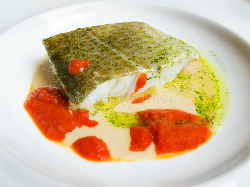 Cod in Green Sauce, Basque Cookery. Stock Image - Image of meal ...