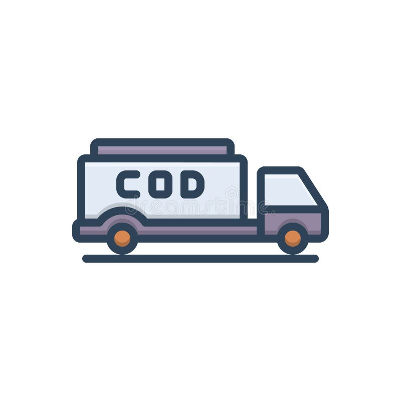 Color Illustration Icon for Cod, Delivery and Shipping Stock Vector ...