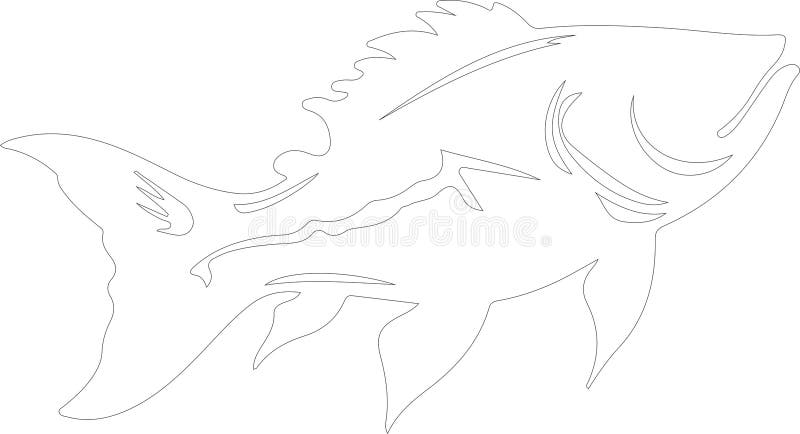 Cod Outline Silhouette Generative Ai Stock Vector - Illustration of ...