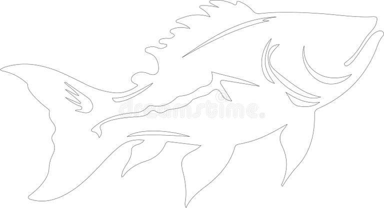 Cod Outline Silhouette Generative Ai Stock Vector - Illustration of ...